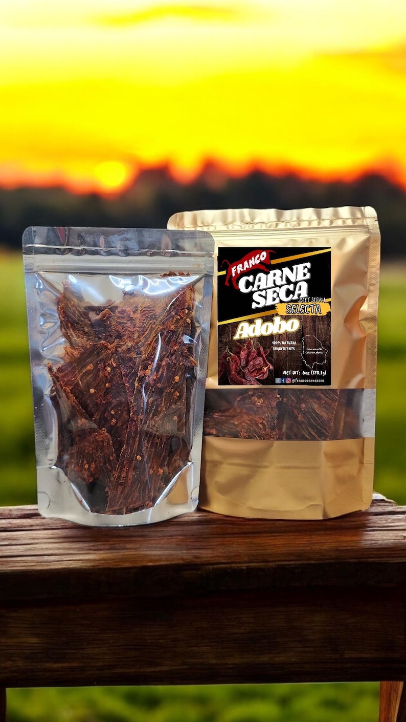 Carne Seca Sabor Adobo/ Beef Jerky Mexican Style Adobo Flavor 6oz - Etsy