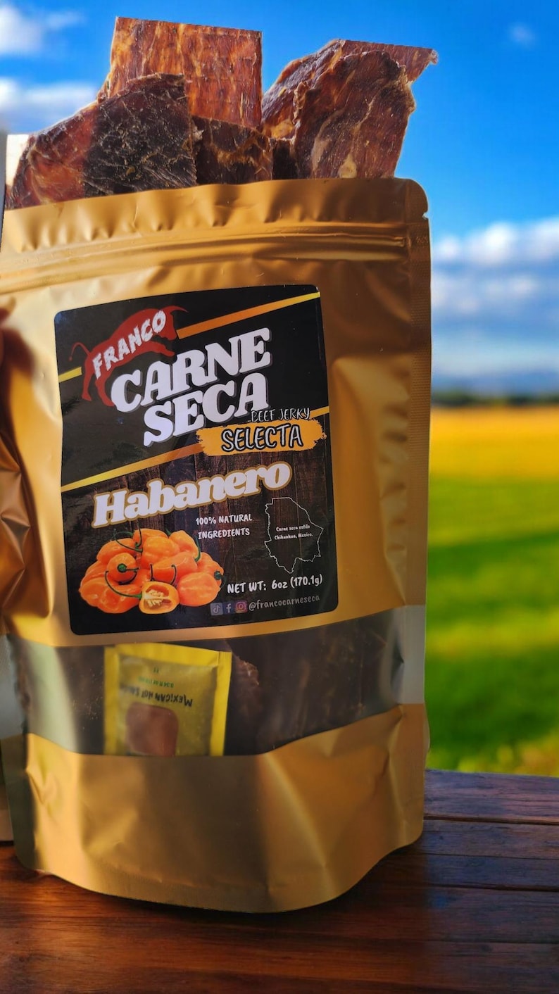 Habanero Beef Jerky, Mexican Style, All Natural (6oz) - Etsy