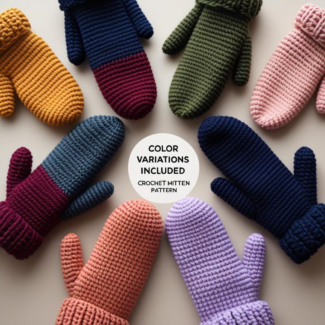 Handknitted Mitten Crochet Pattern | Crochet Women Mitten, Child ...