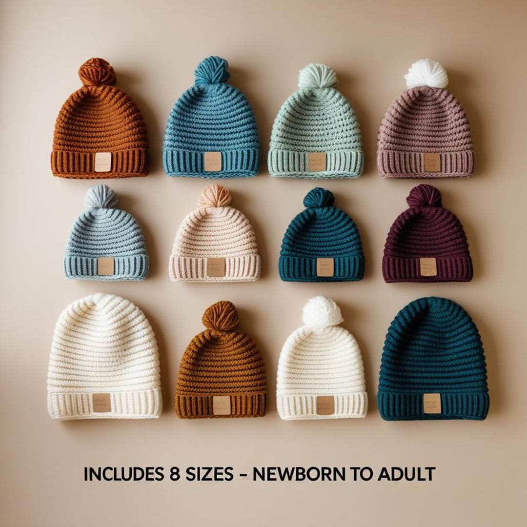 Messy Hat Crochet Pattern, Quick & Easy Crochet Beanie, Beginner Puff ...