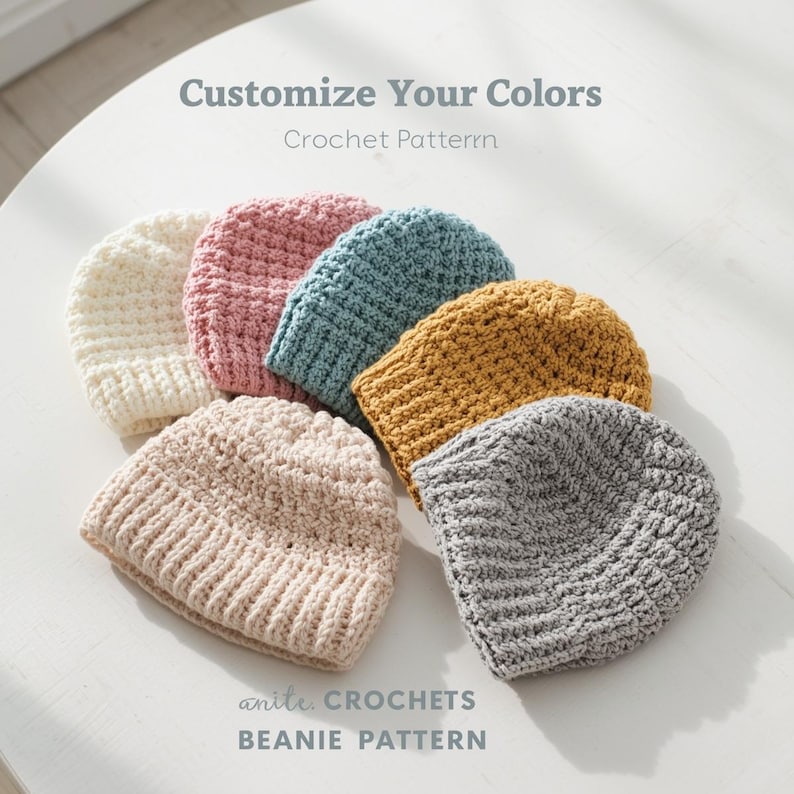 Messy Hat Crochet Pattern, Quick & Easy Crochet Beanie, Beginner Puff ...