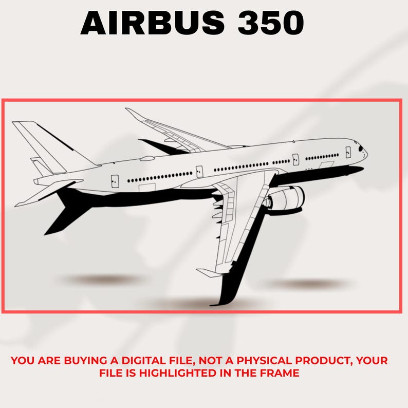 Airbus A350 Vector File, Aviation SVG, PNG, PDF (digital Download) - Etsy
