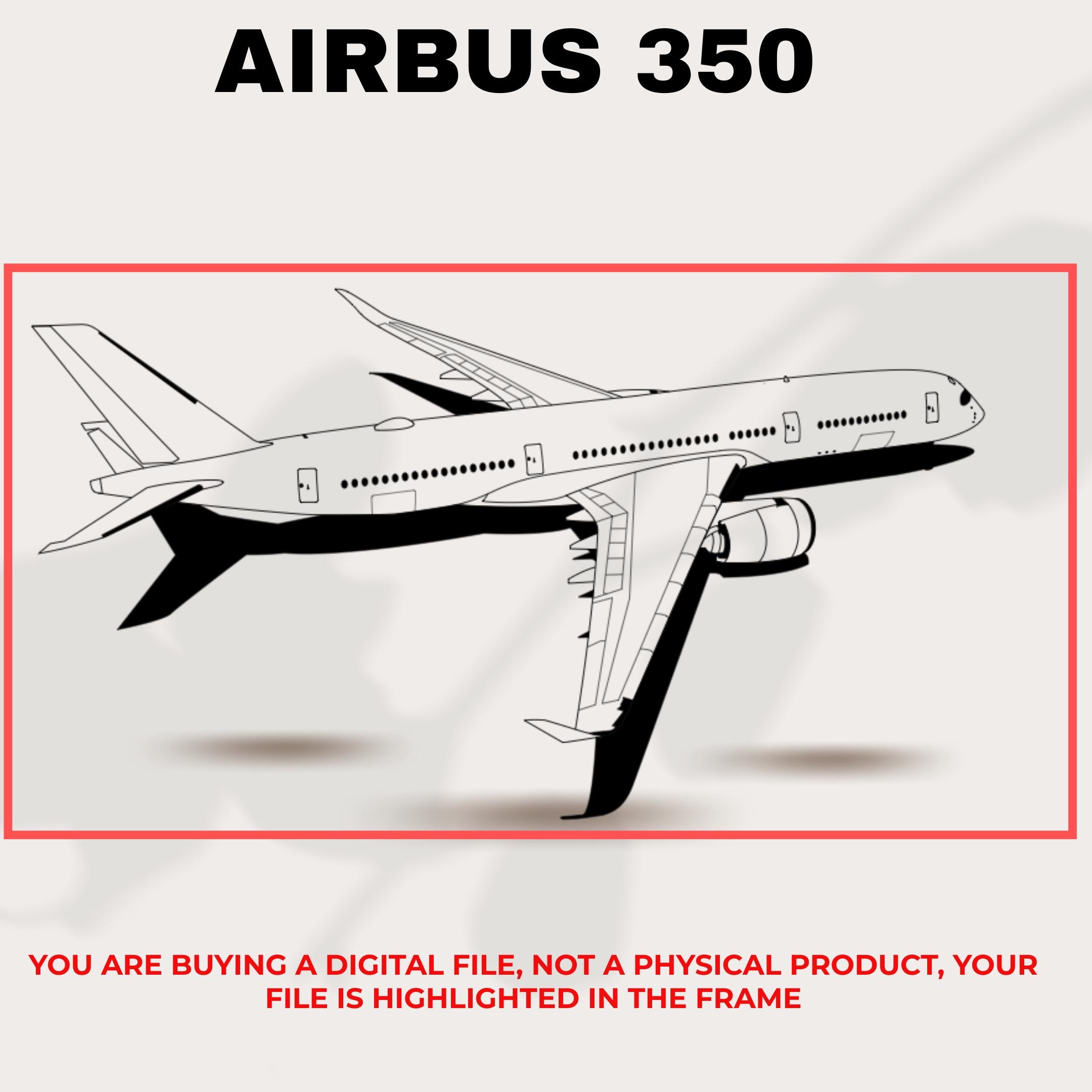 A350 Svg Png Airbus350 Vector File A350 Aviation SVG Airbus350 Wall Art ...