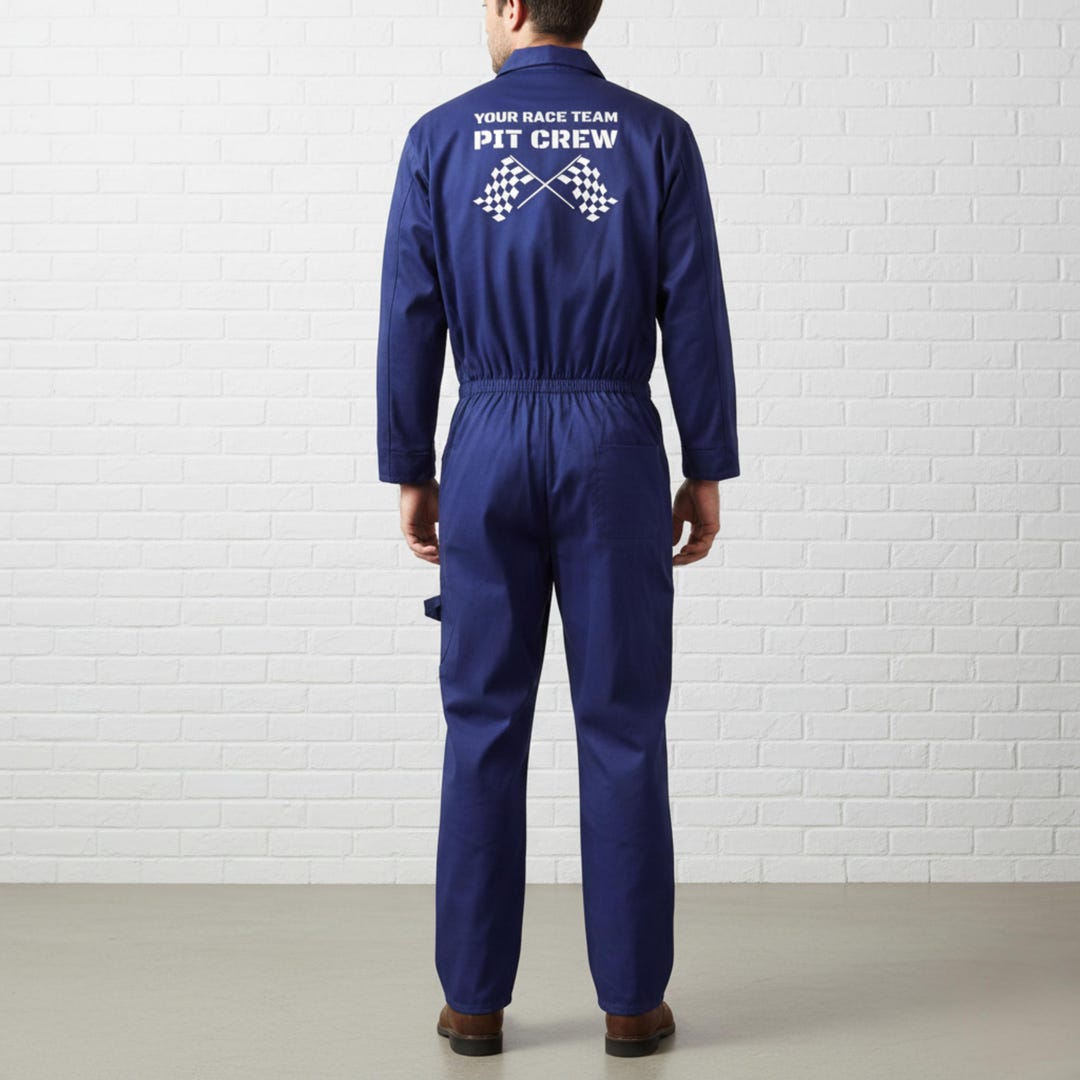 Pit Crew Boilersuit – Custom Printed Work Coveralls | Racing Team ...