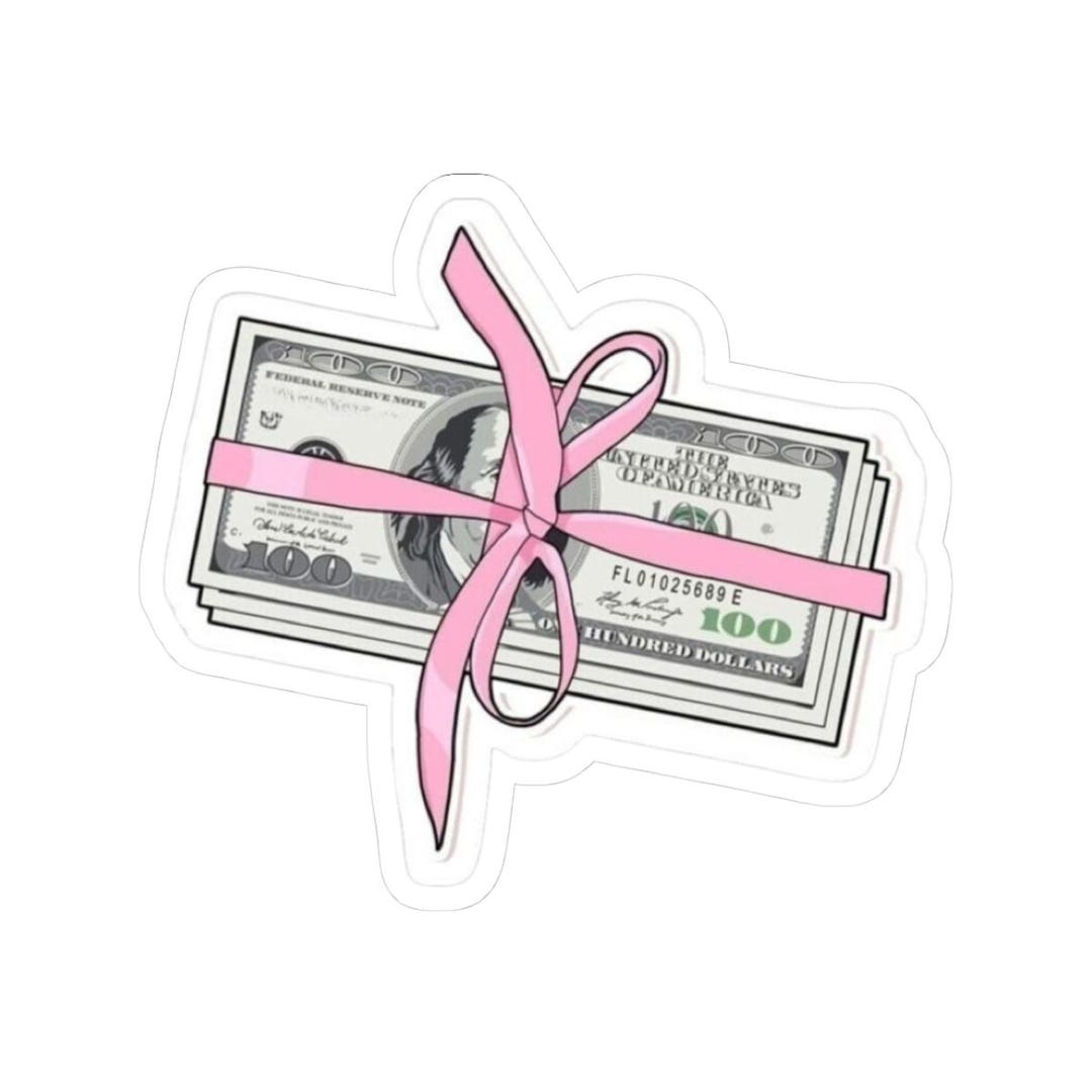 Money Stack Kiss-cut Stickers | Cute Dollar Bill Sticker | Gift for ...