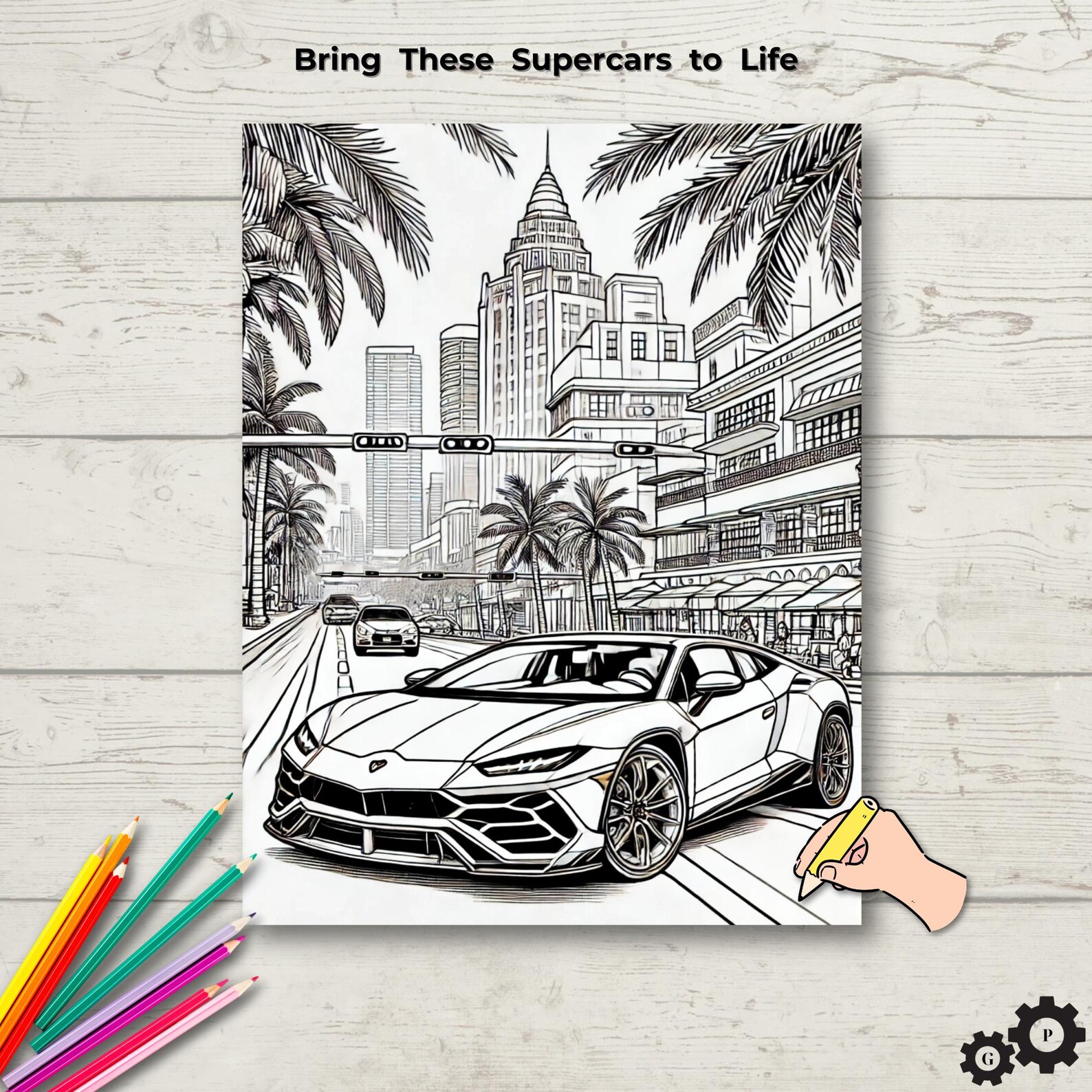Supercars Coloring Book – Printable Car Coloring Pages | Race Car ...