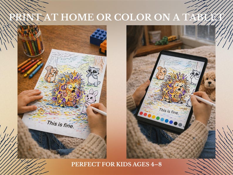 Silly Forest Friends – Fun Coloring Pages for Kids (printable PDF) - Etsy