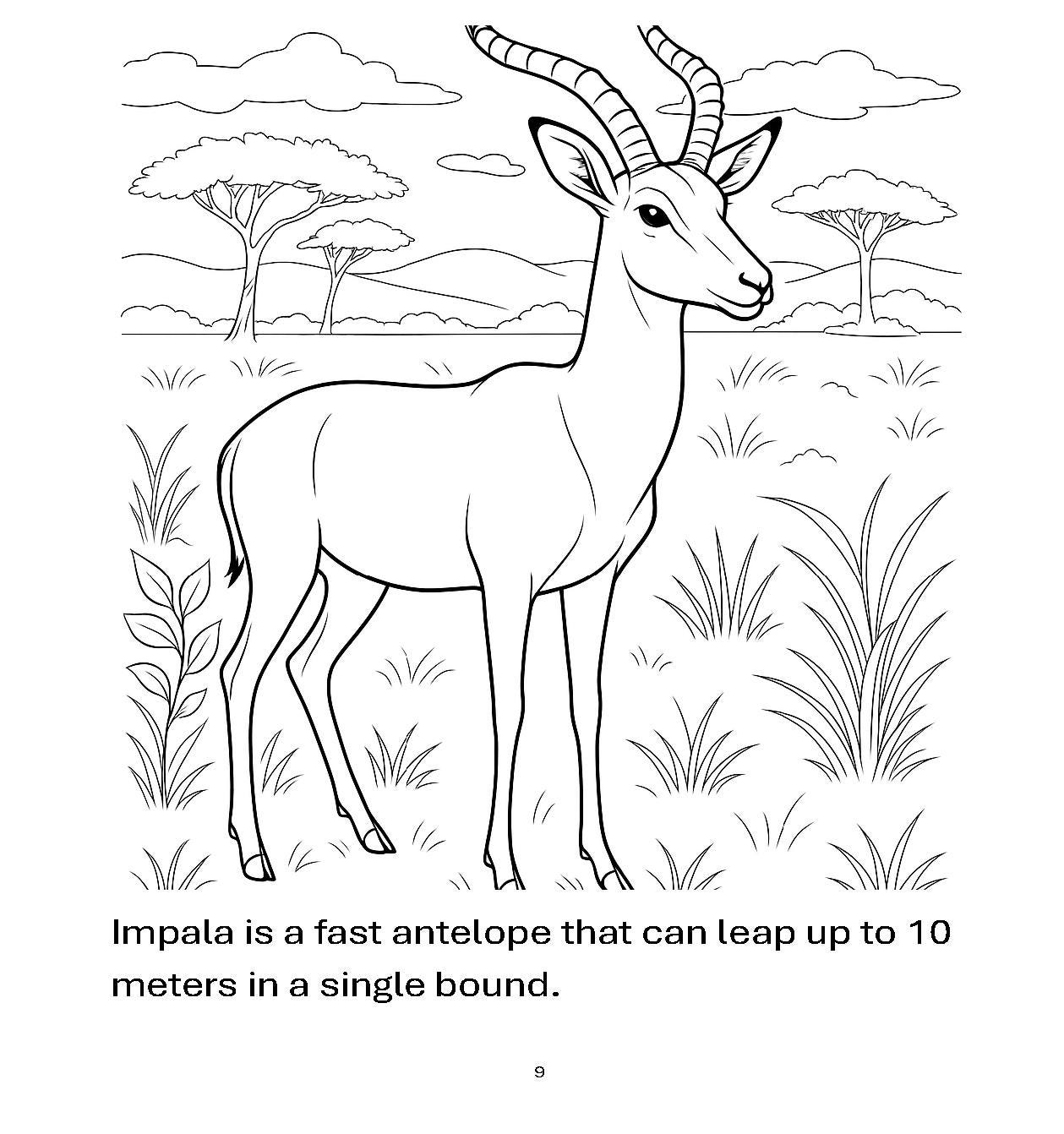 Animals of Africa - Printable Coloring Book for Kids | 30 Pages ...