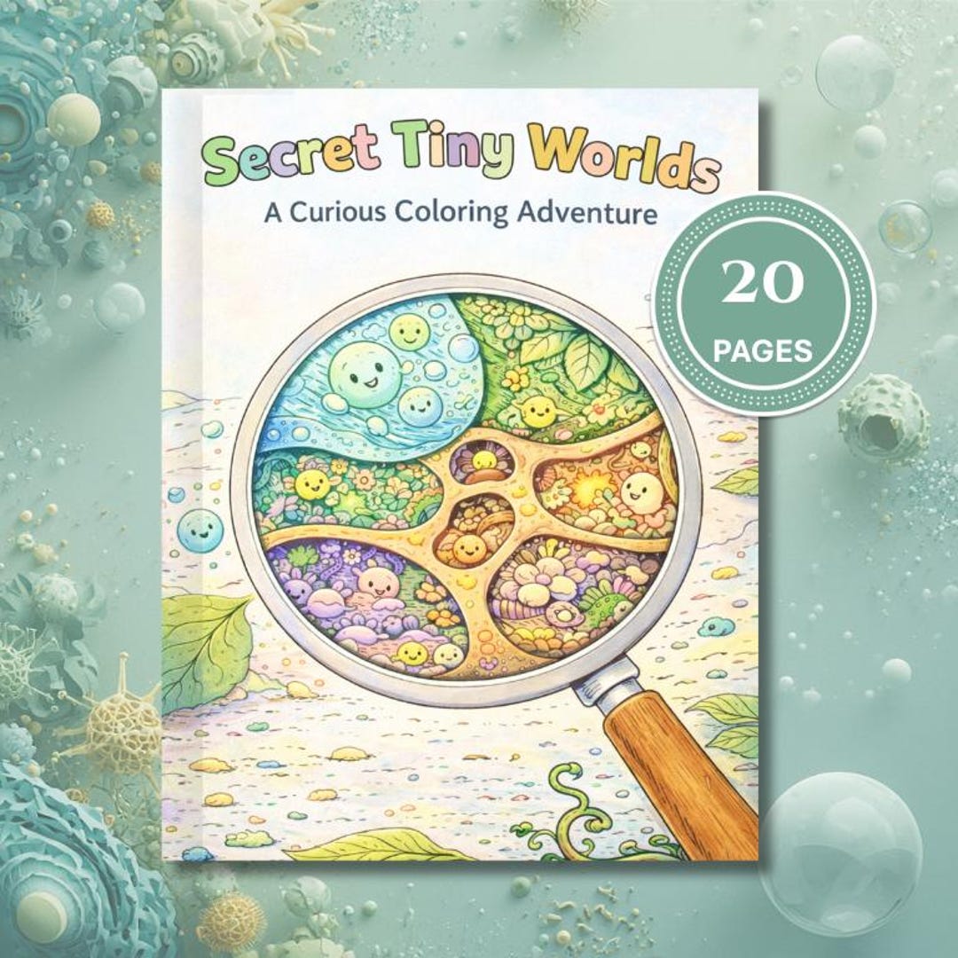 Secret Tiny Worlds Coloring Book for Kids | Curious Science-inspired ...