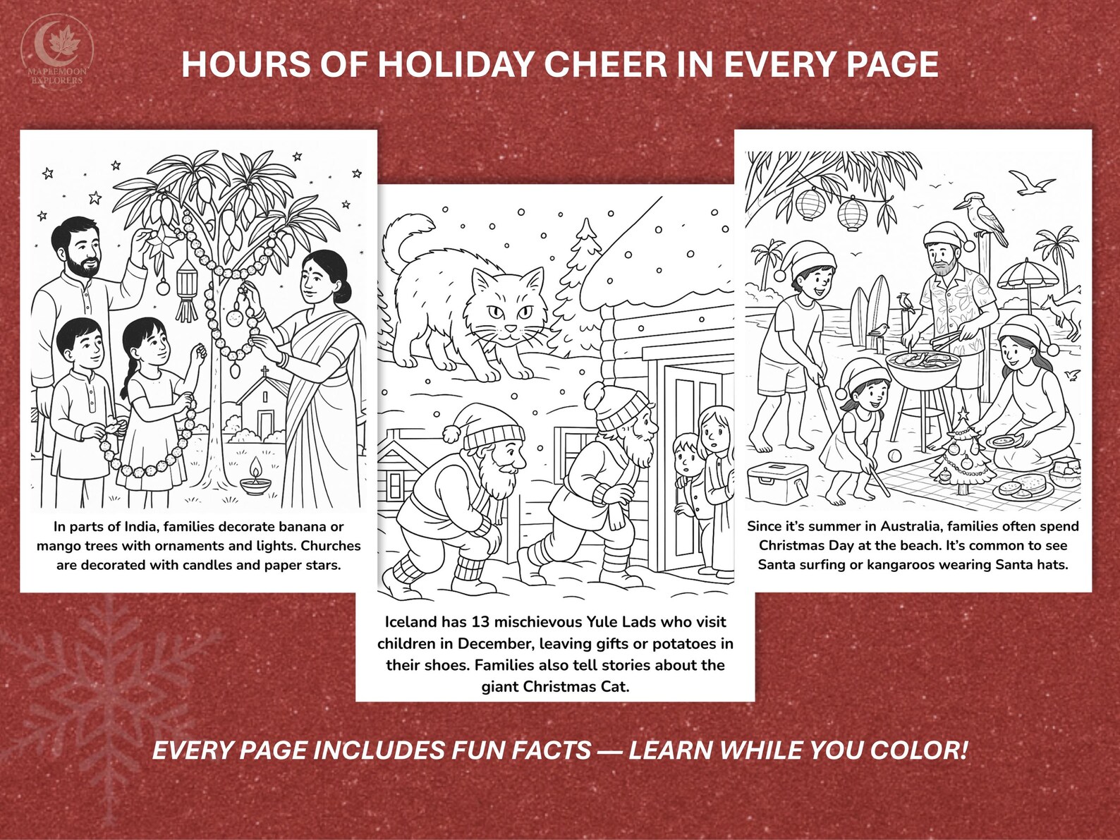 Christmas Around the World Coloring Book for Kids | Holiday Traditions ...