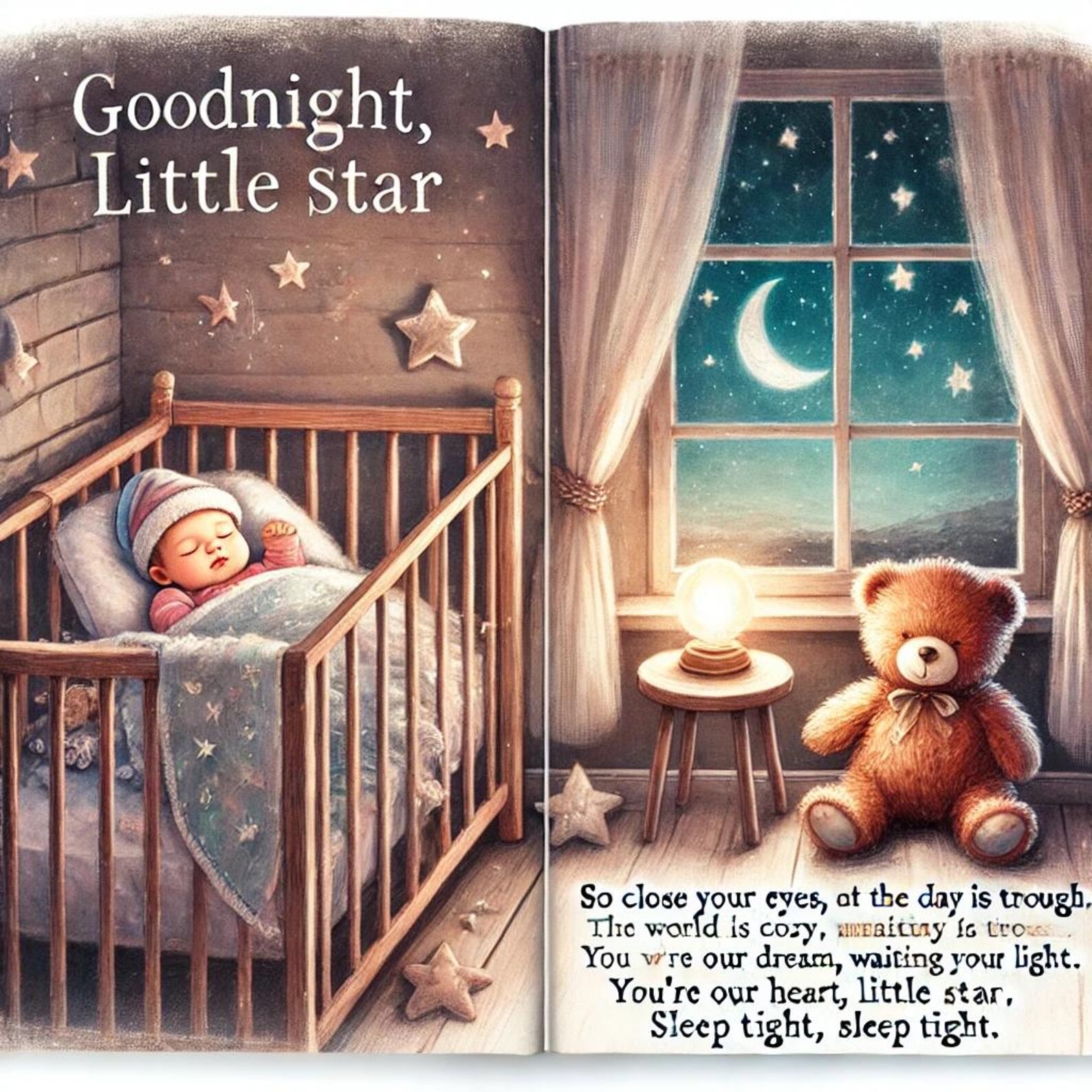 Goodnight, Little Star – Printable Baby Bedtime Storybook | Digital ...