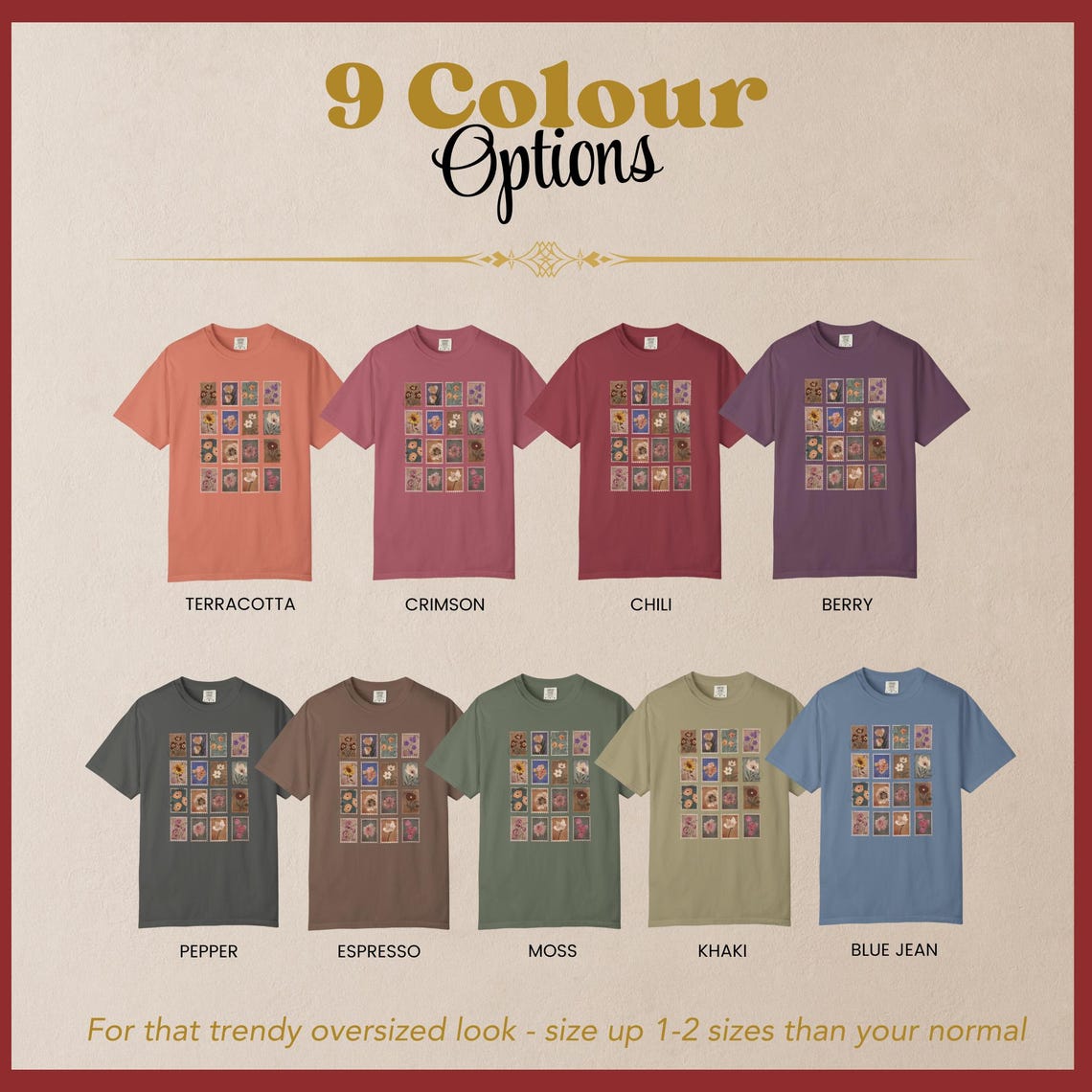 Comfort Colors Wildflower Market Stamp Tee Postage Stamp Collectors ...