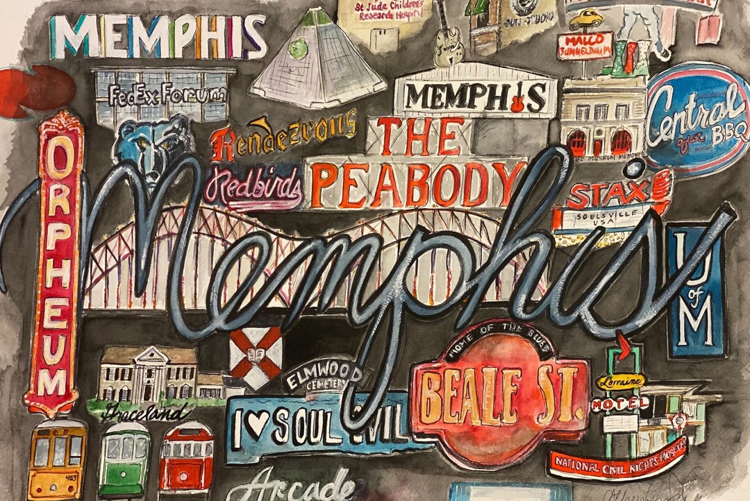 Memphis Signs 8x10 Print - Etsy