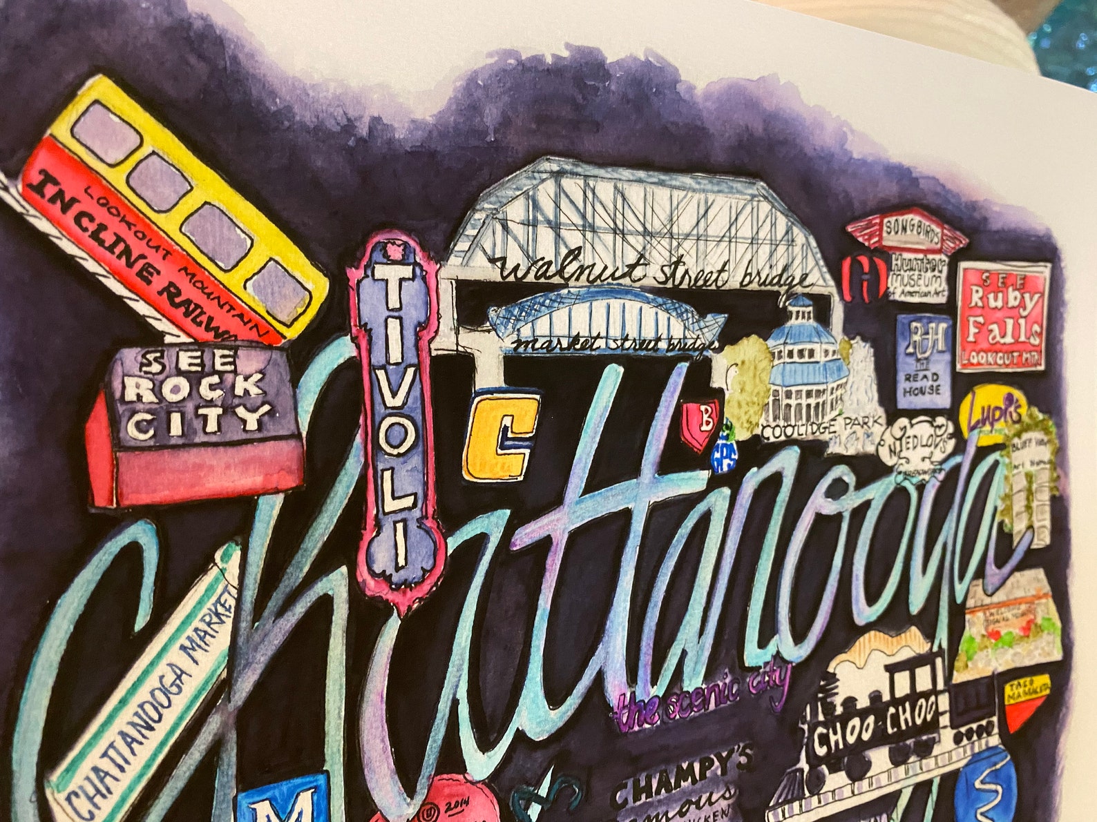 Chattanooga Art Print - Etsy