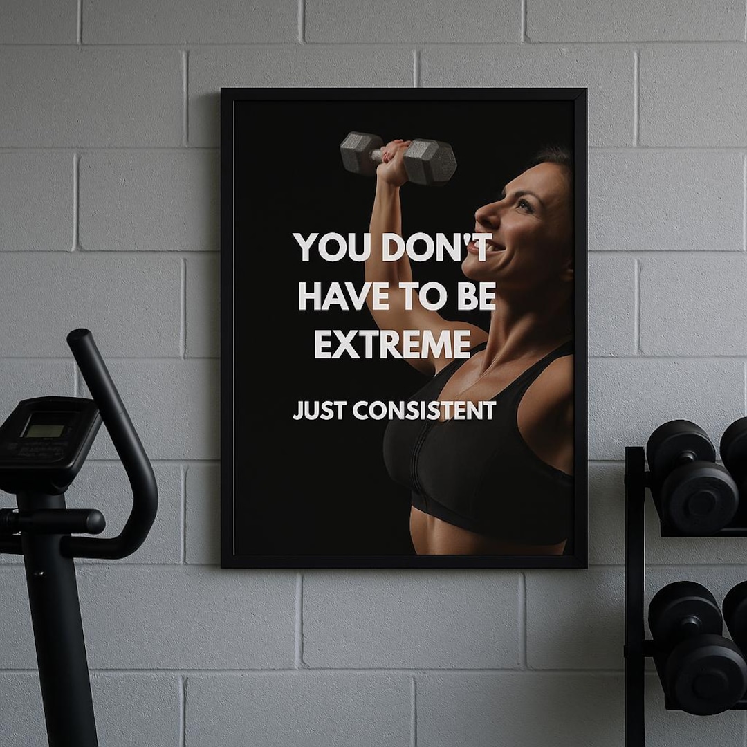 Gym Wall Art Printable Set – Motivational Fitness Posters for Home Gym ...