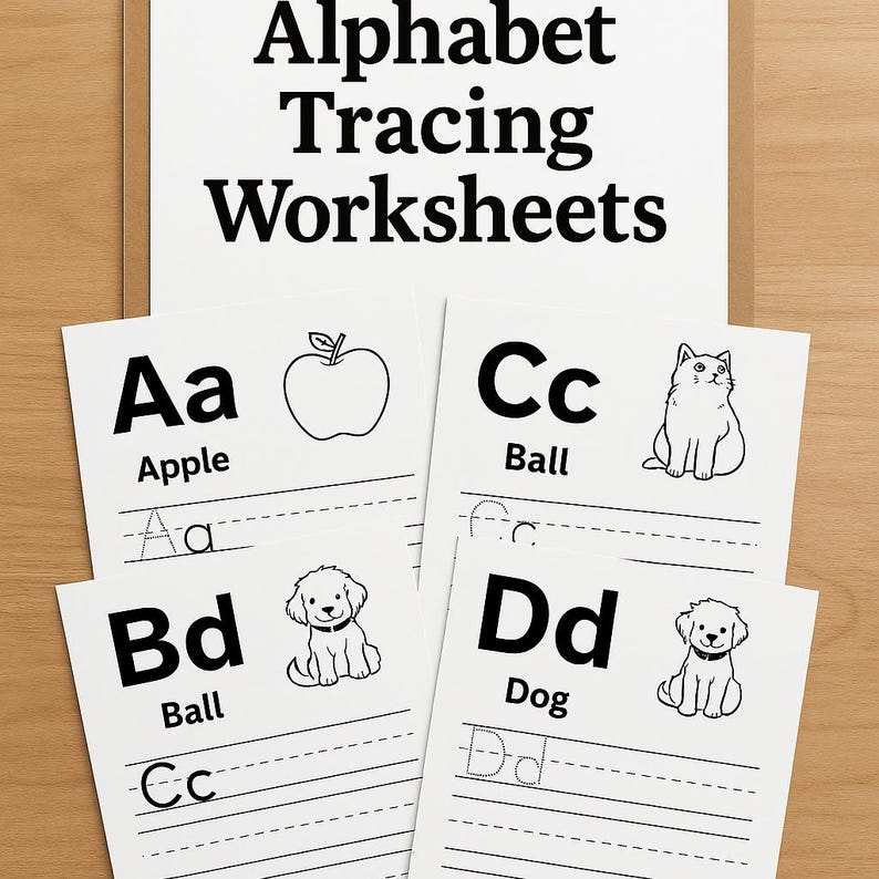 Printable Alphabet Tracing Worksheet – A-Z | Handwriting Practice ...