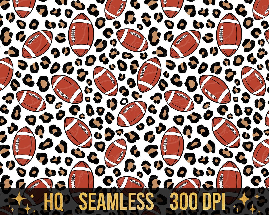 Seamless Football Leopard PNG, Sublimate Download, Digital Paper ...