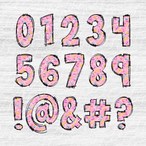 Sprinkles Doodle Letters Alphabet PNG, Hand Drawn Clip Art Bundle ...