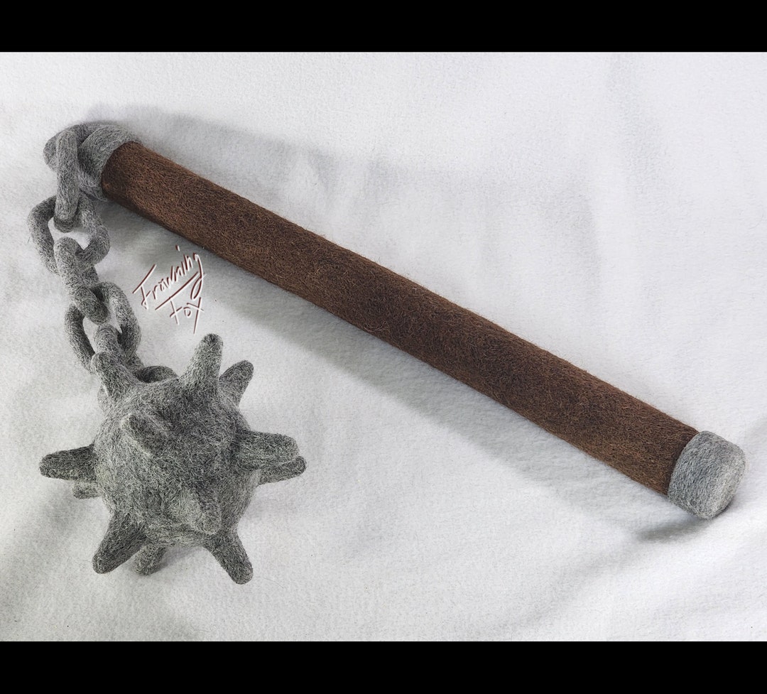 Morningstar Prop Needle Felt Mace and Chain Costume Weapon - Etsy