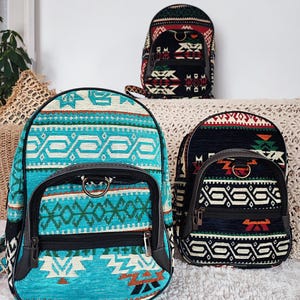 Kilim Backpack, Boho Tribal Bag, Colorful Ethnic Daily Backpack ...