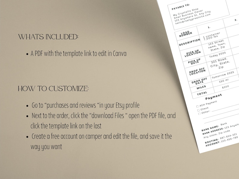 Logistics Business Invoice Template - Etsy