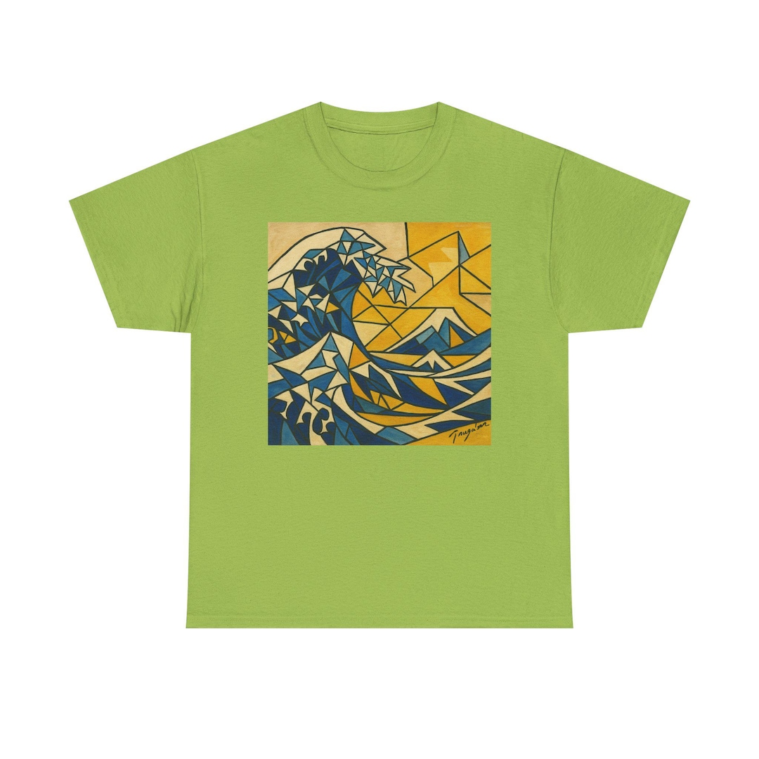 Cubist Wave Unisex T-shirt, Picasso Hokusai Art - Etsy
