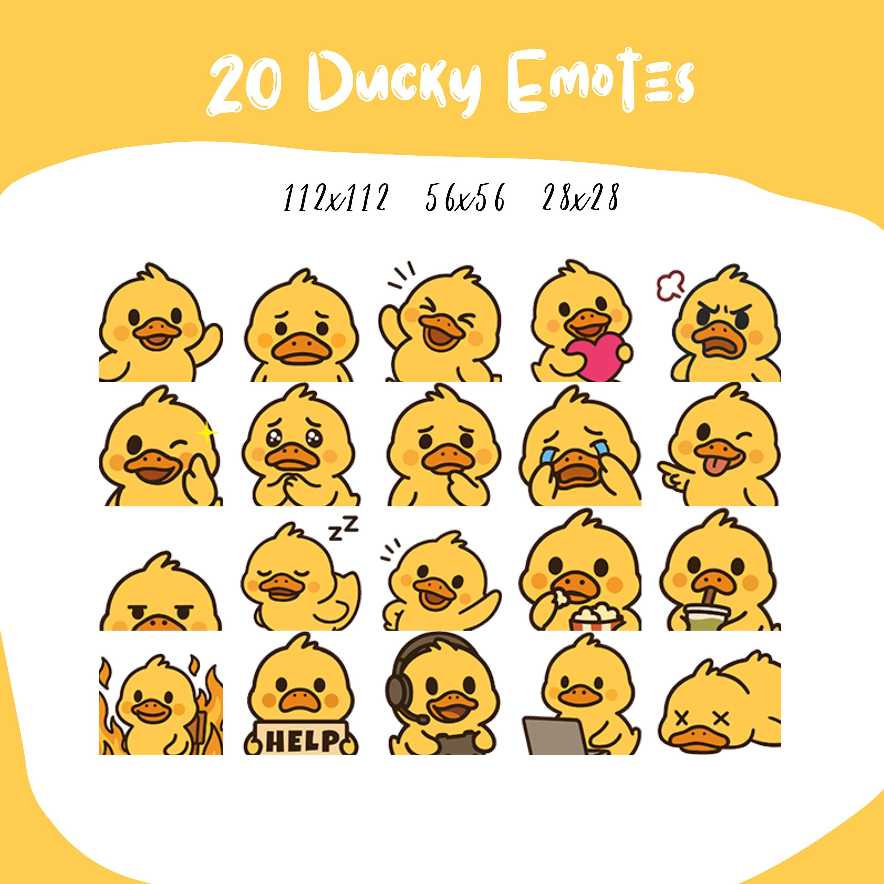 20 Duck Emotes // Twitch - Youtube - Slack - Emojis // Instant Download ...
