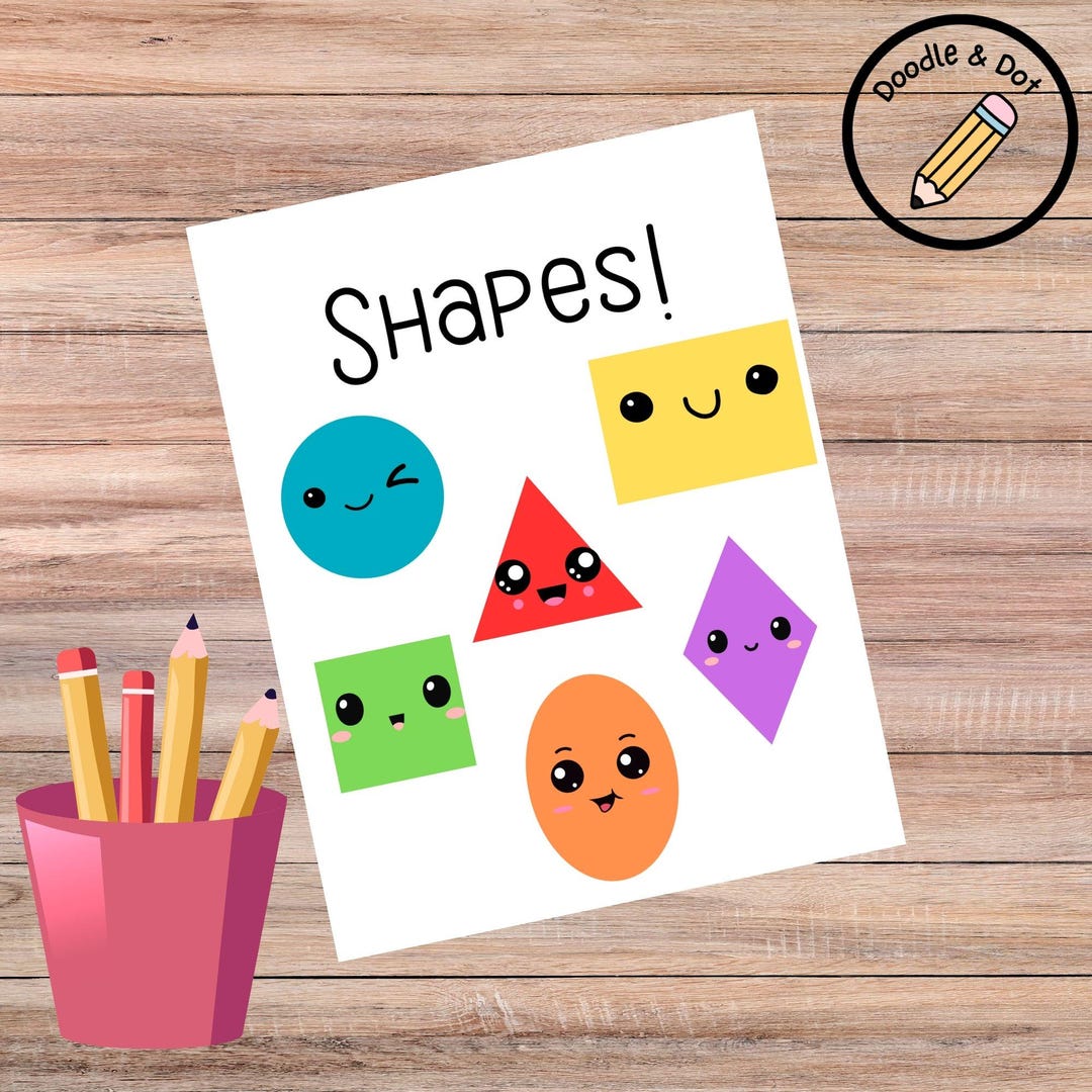 Learning Shapes Activity Book, Printable Activity for Early Learners ...
