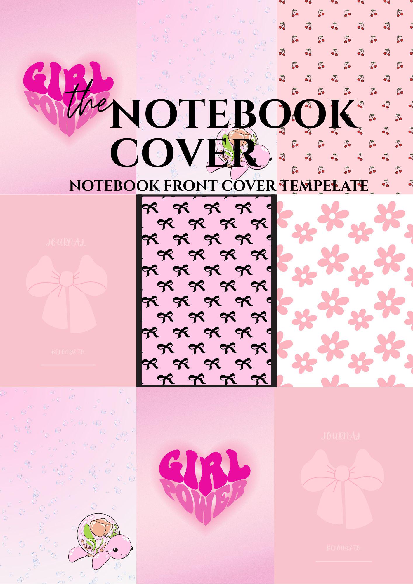 Pink Aesthetic Notebook Cover | Printable Planner Cover | Minimal ...