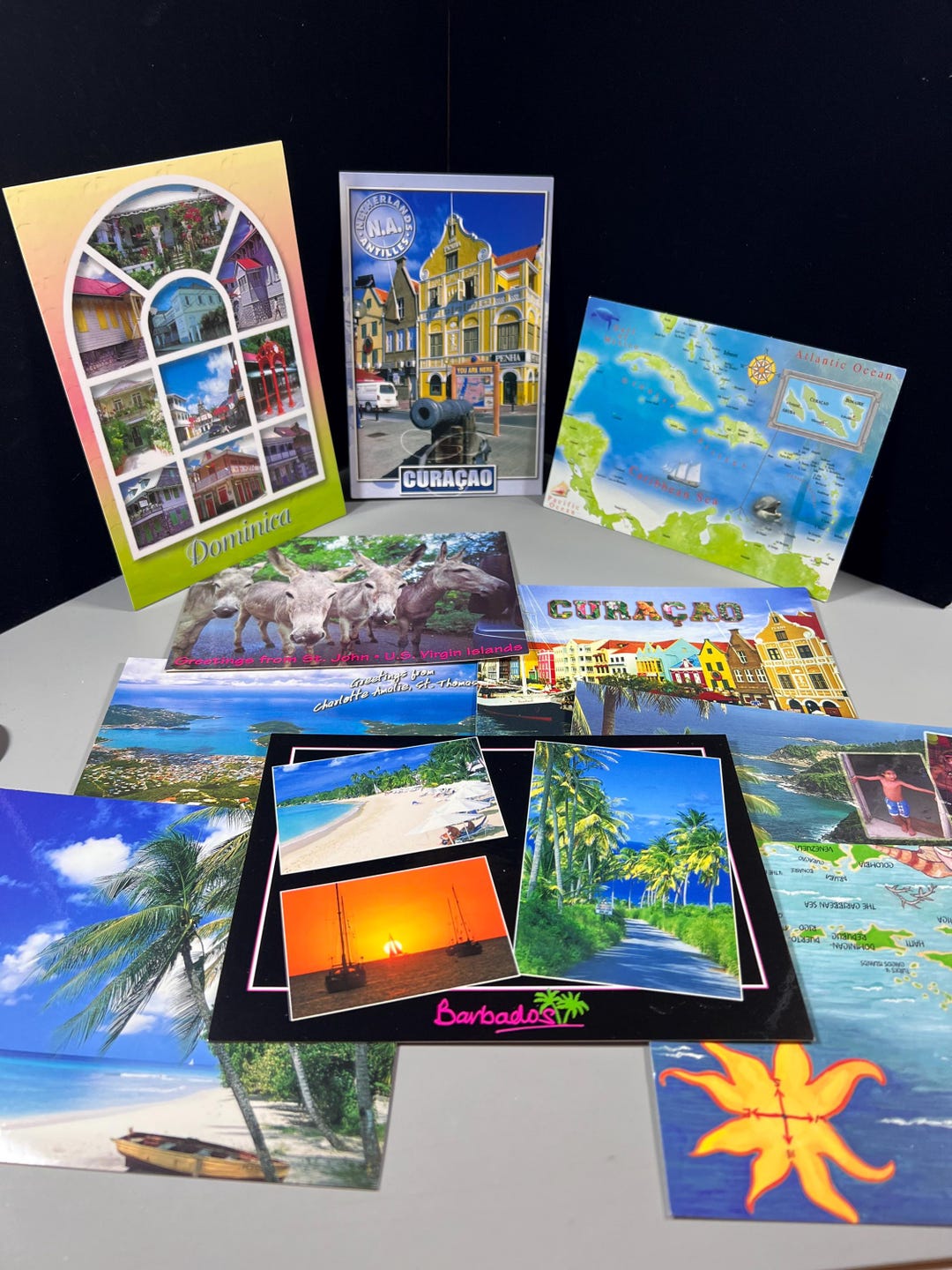 Lot of 10 Caribbean Postcards – Dominica, Curaçao, Barbados, U.S ...