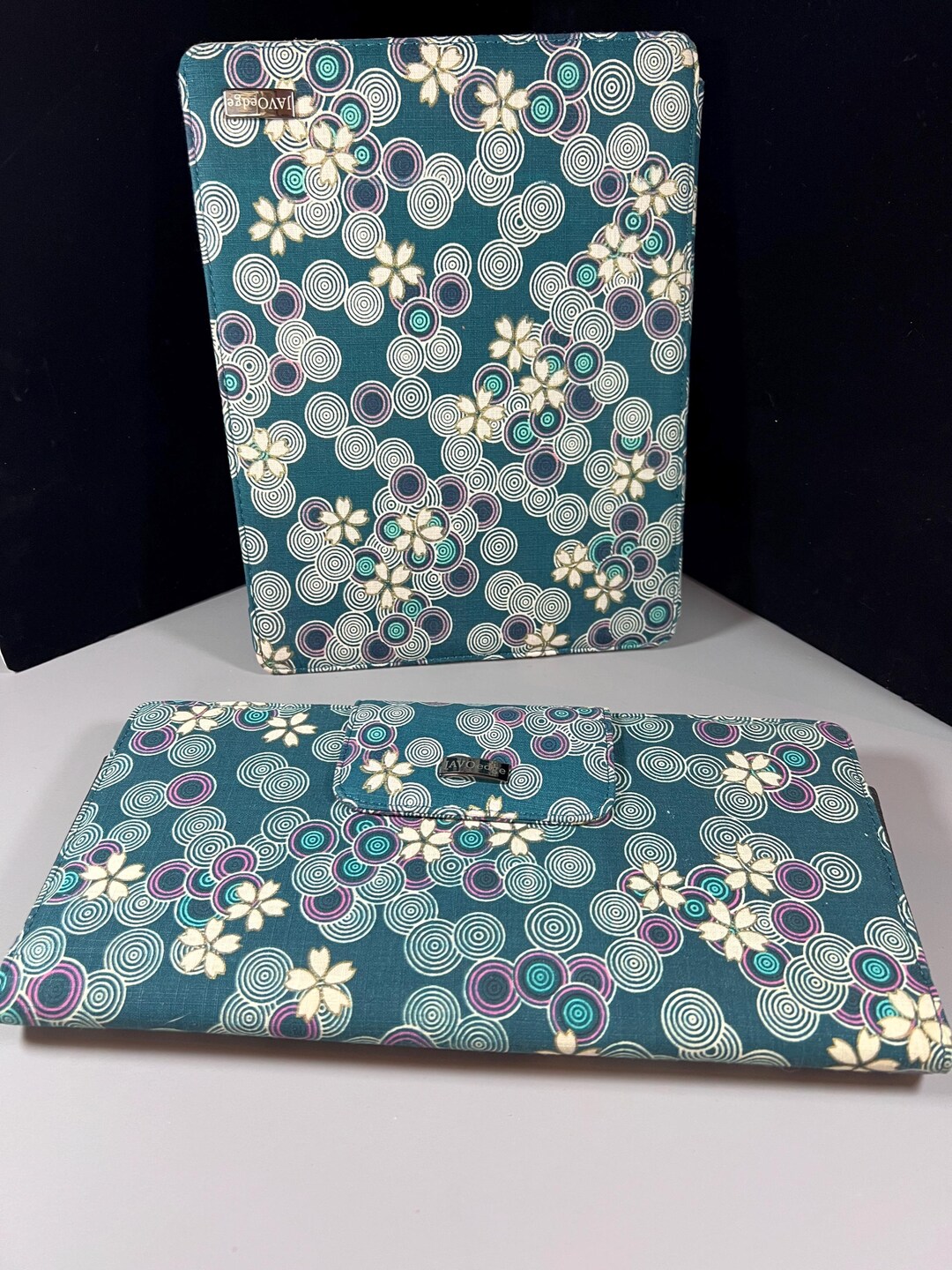 Floral iPad Case & Keyboard Cover: Turquoise Hard Shell, Fits iPad Air ...