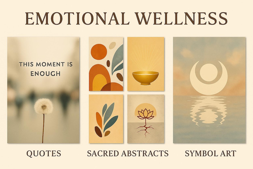 Emotional Wellness Wall Art Bundle – 60 Printable Posters for ...