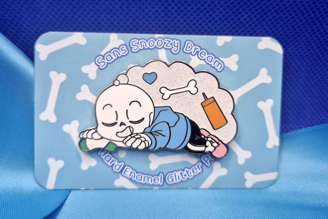 Sans Sock Slumber Enamel Pin - Etsy