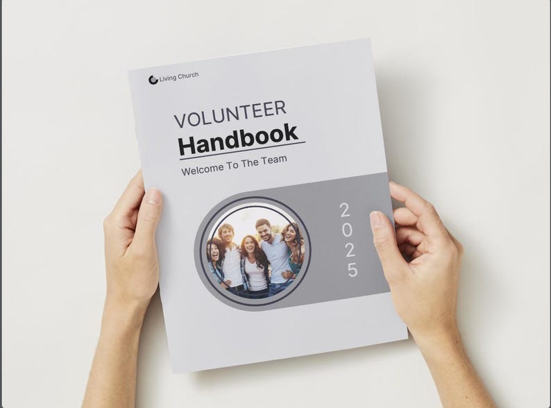 Church Volunteer Handbook Template | Editable Canva PDF | Ministry ...