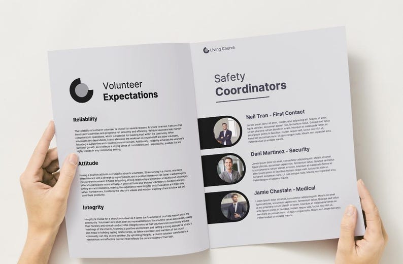 Church Volunteer Handbook Template | Editable Canva PDF | Ministry ...