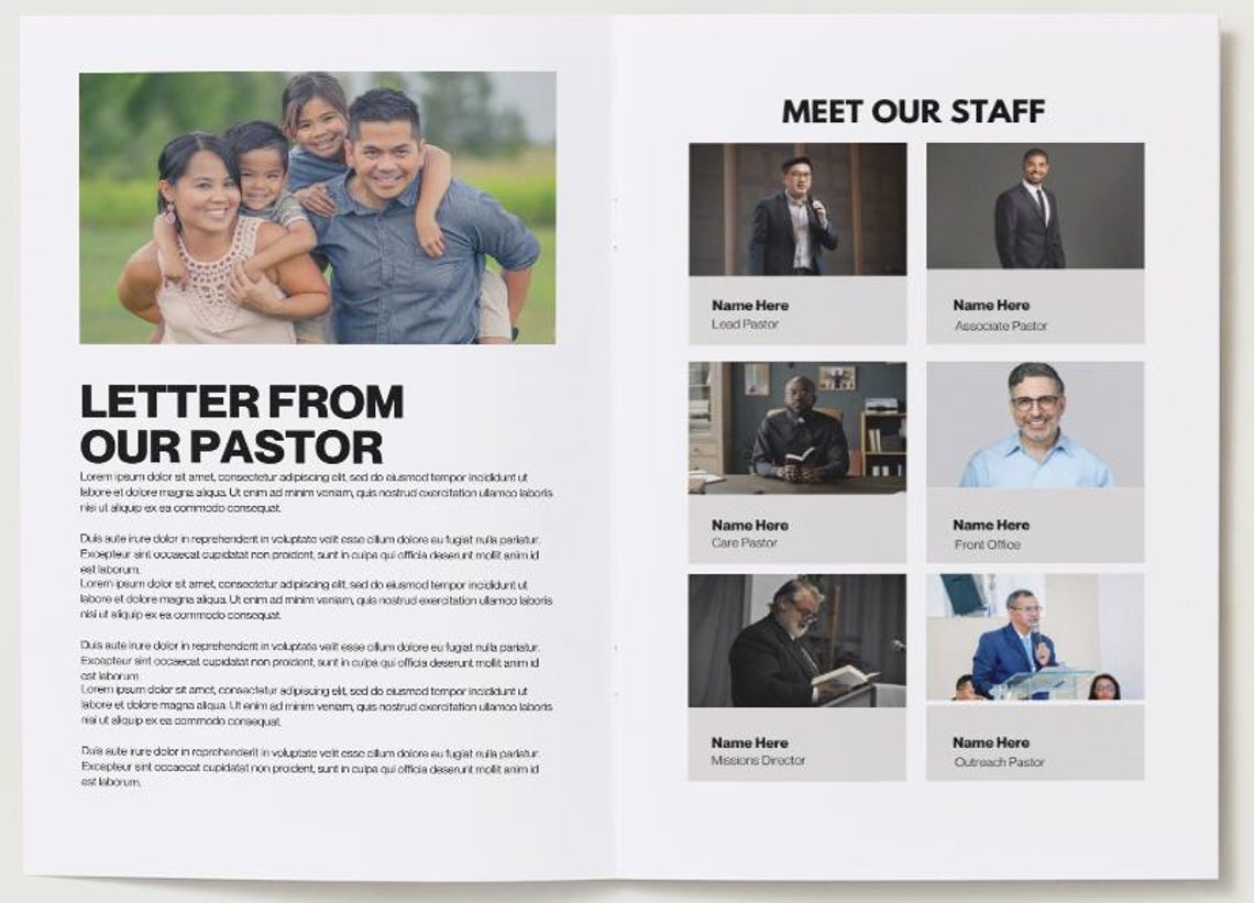 First-time Guest Welcome Book Template | Editable Canva PDF | Church ...