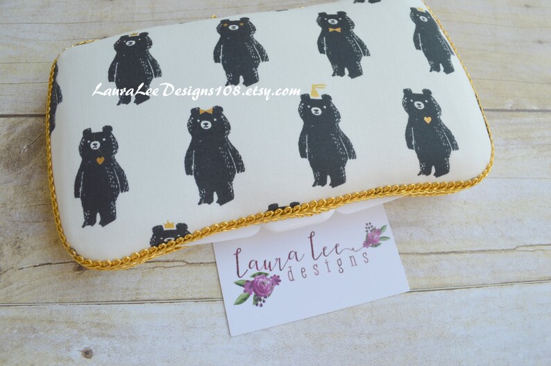 Black Bears Travel Wipe Case Personalized Case Diaper Wipe - Etsy