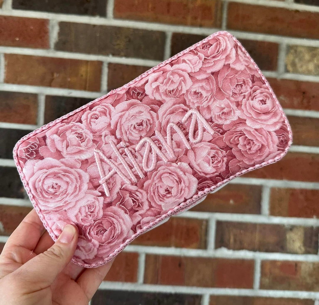 Travel Baby Wipe Case, Dusty Pink Floral Travel Wipecase, Pink Floral ...