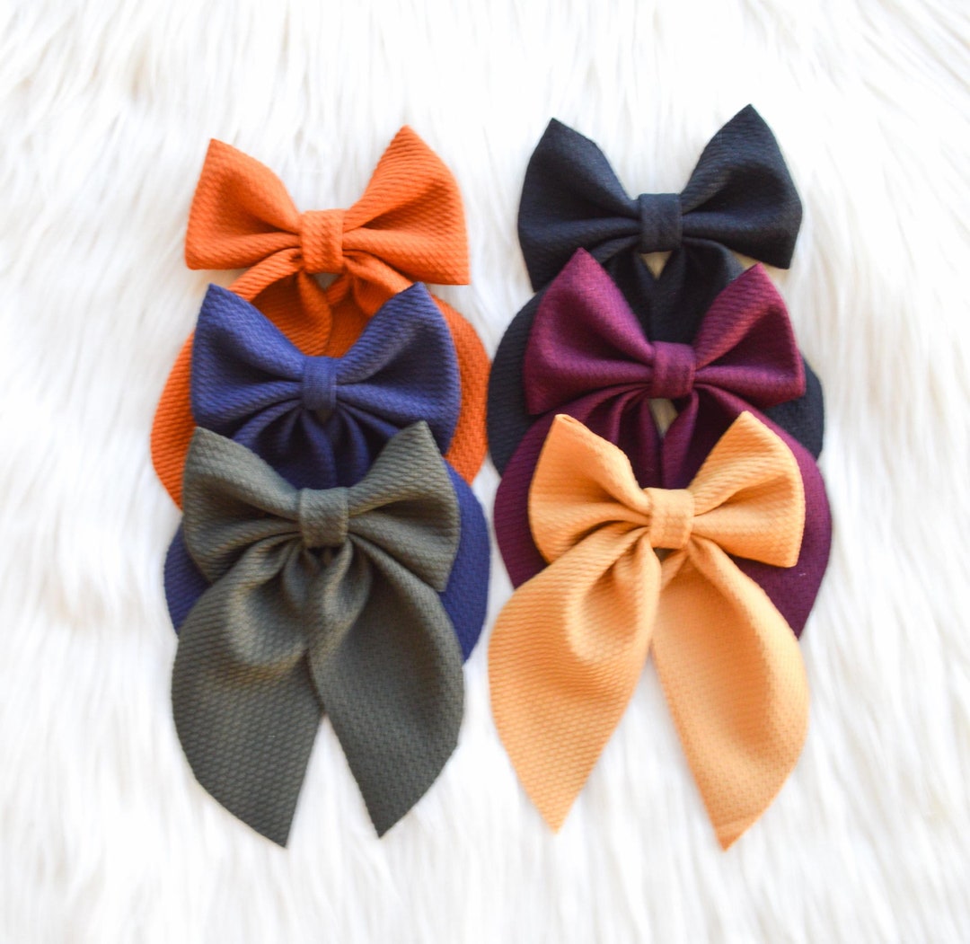 School Girl Bow, You Choose Color, Timber Bow Style, Big Hair Bow, Fall ...