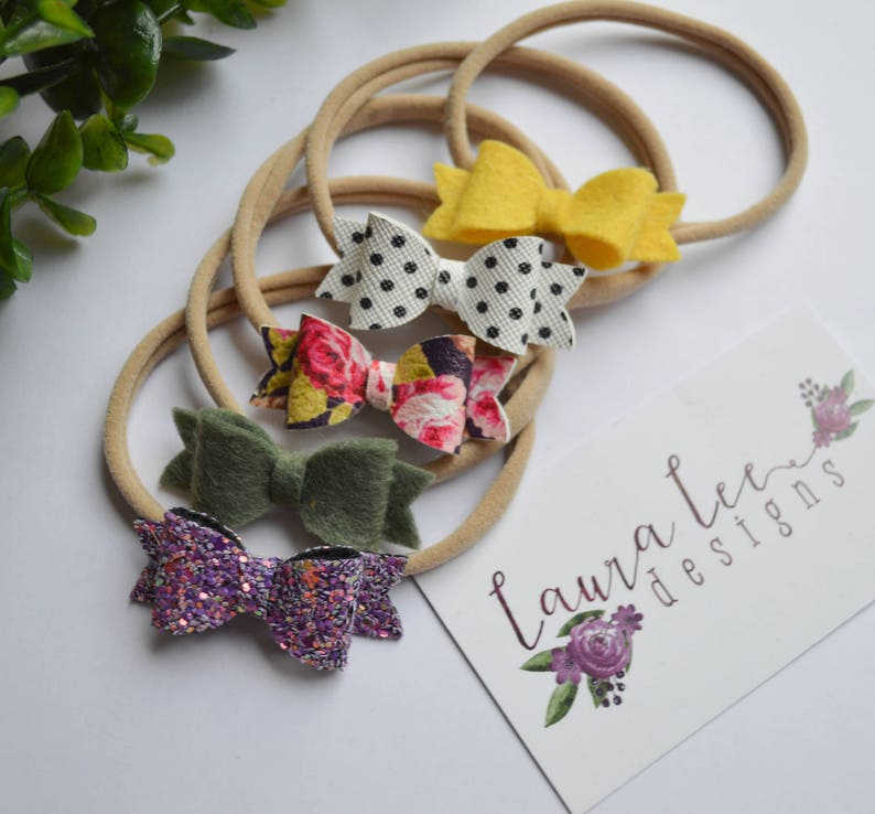 GRAB BAG Pixie Mini Bow Style You Choose Either Nylon - Etsy