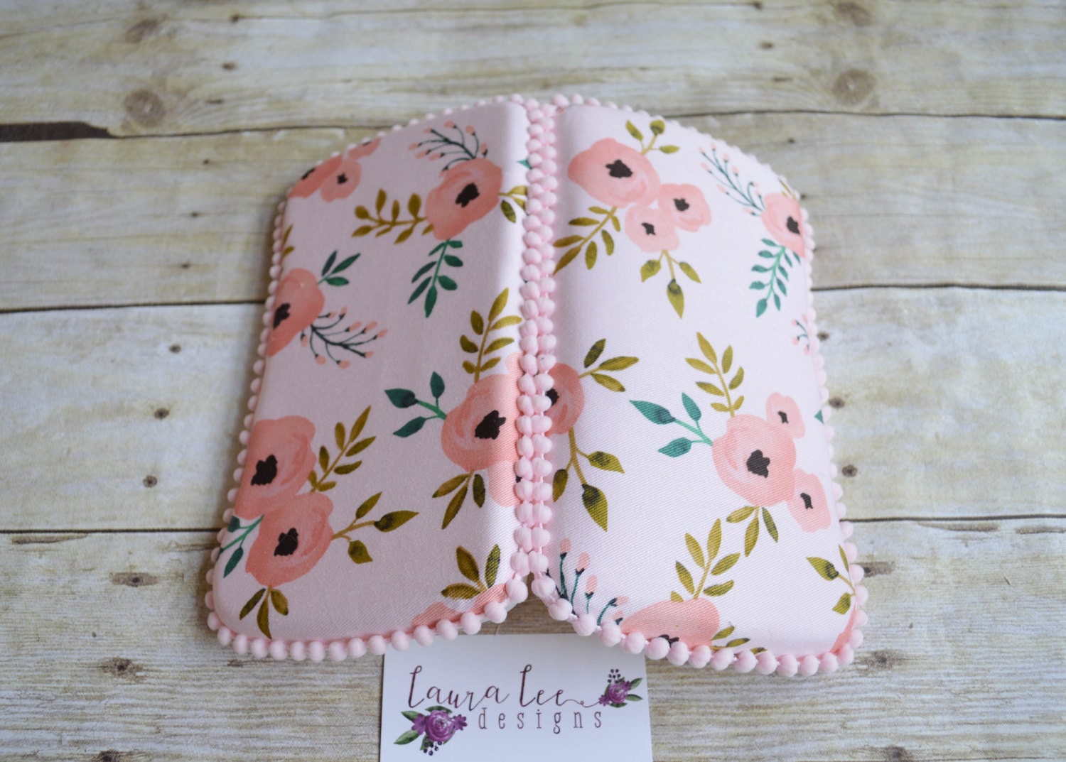 Coral Pink Wipecase, Watercolor Floral Travel Baby Wipe Case, Diaper ...