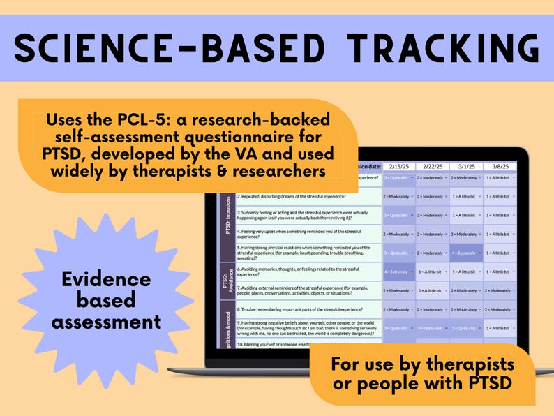 Trauma Therapy Progress Tracker - Google Sheets Log for Clinicians ...