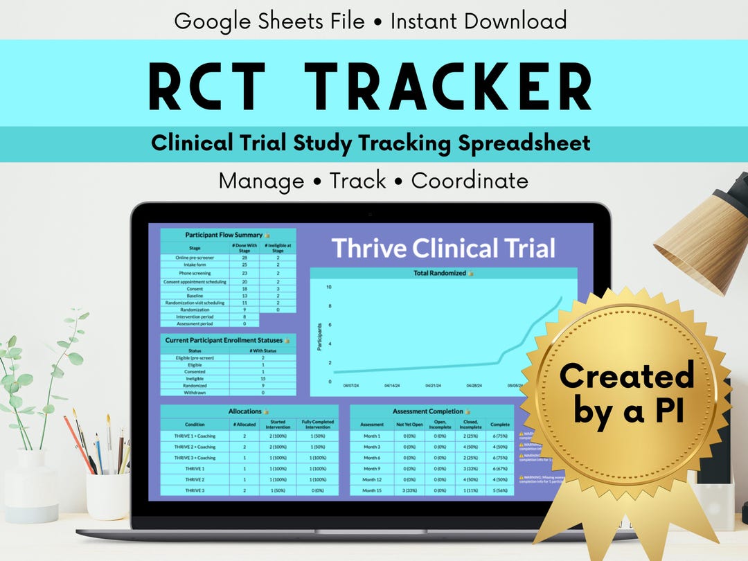 RCT Study & Participant Tracker - Google Sheets - Pi-designed Tracking ...