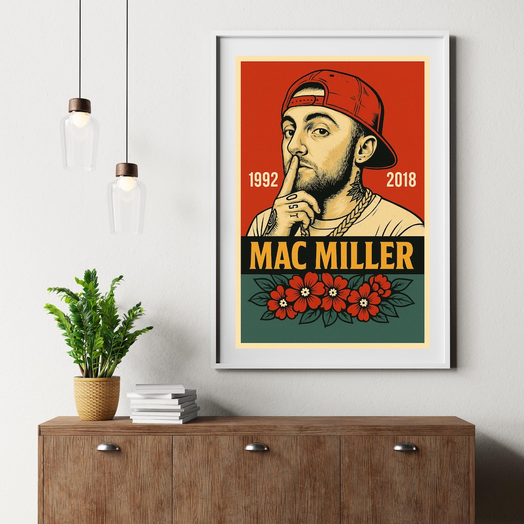 Mac Miller Poster Digital Download, Mac Miller Print, Hip Hop Wall Art ...