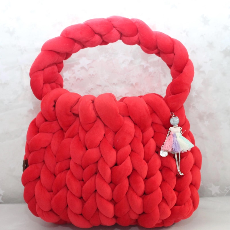 Chunky Velvet Hand Bags - Etsy UK