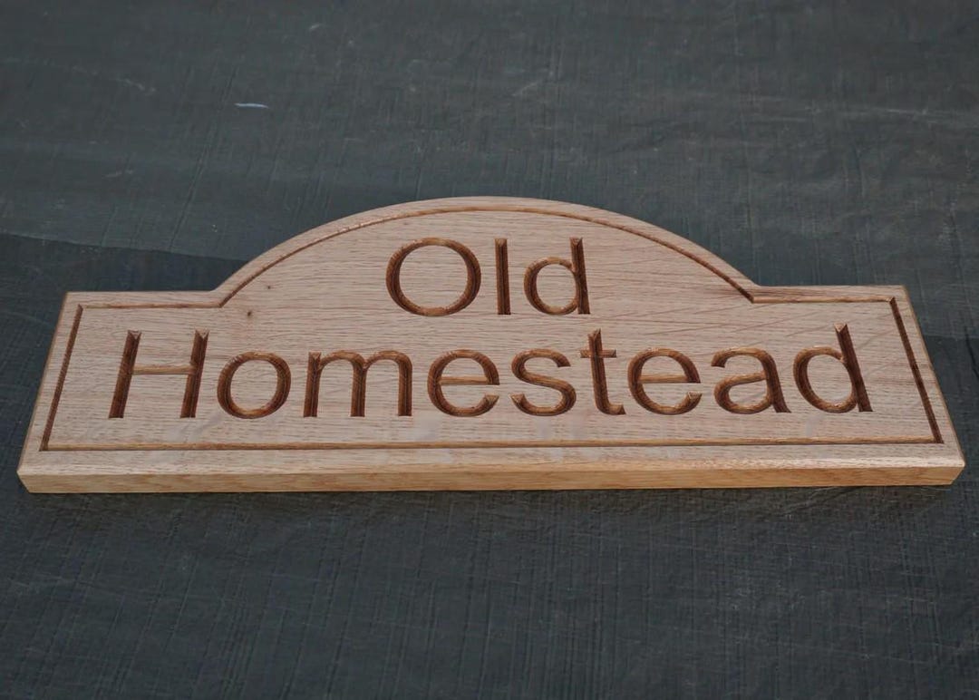 Carved WOODEN PLAQUES Personalised Sign Board Outside House Shop Farm ...