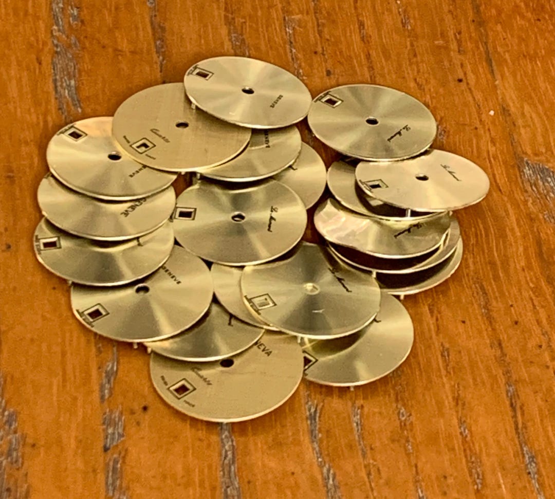 25 Gold-tone Vintage Watch Faces: Steampunk Craft Supply Lot - One ...