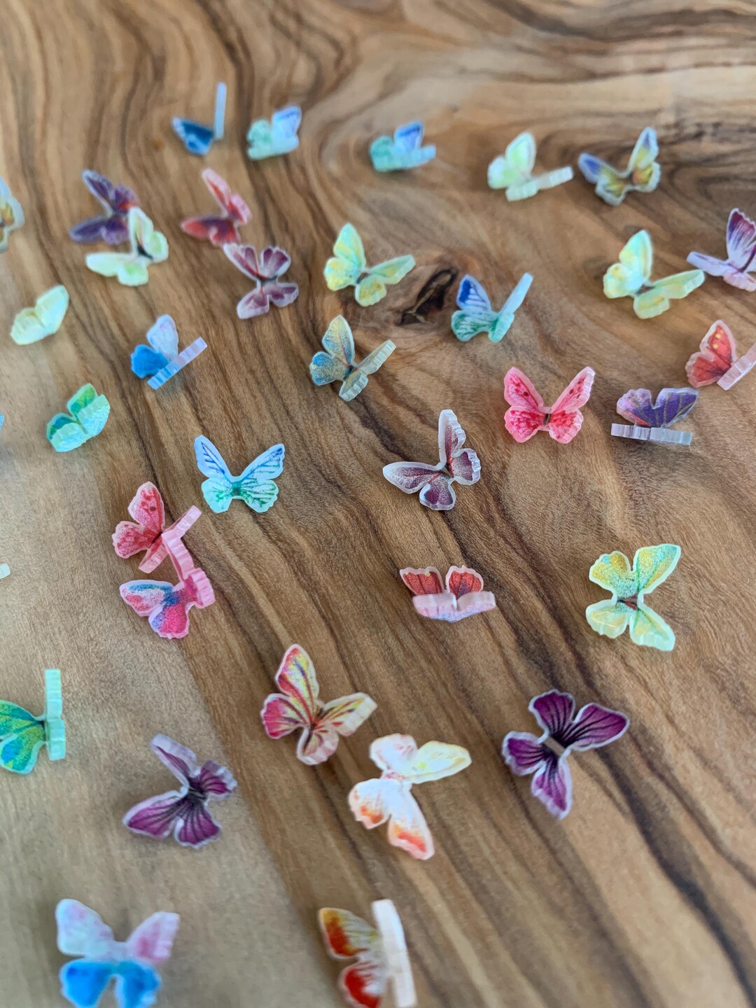 10 Mini Resin Butterflies: Mixed Colors, Tiny Craft Embellishments - Etsy