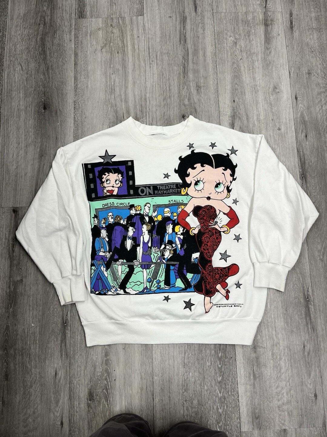 Vintage 1993 Betty Boop on Theatre Big Block Graphic Sweatshirt Size ...