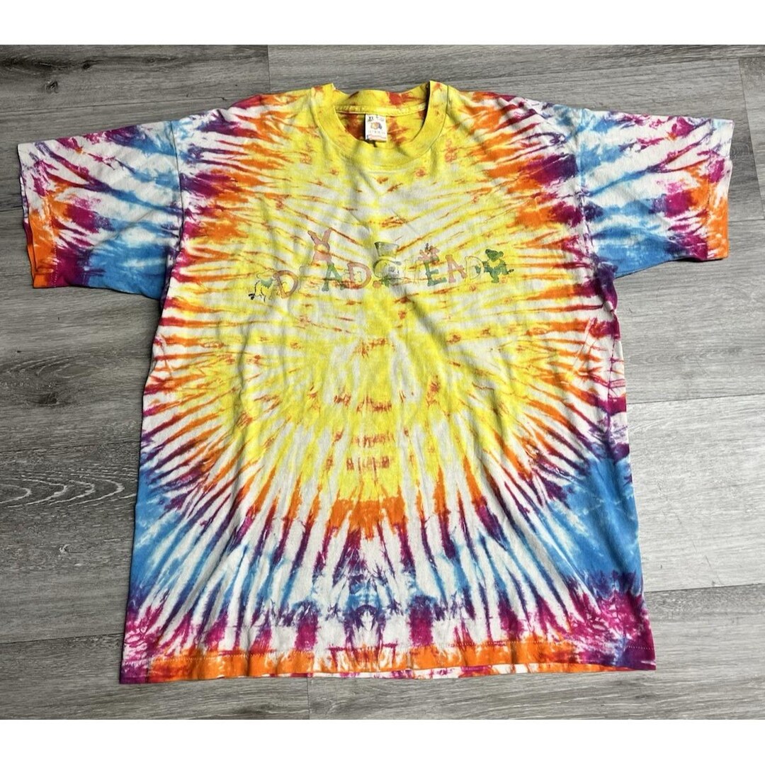 Vintage 1990s Grateful Dead Dead Head Tie Dye T-shirt Size XL USA Made ...